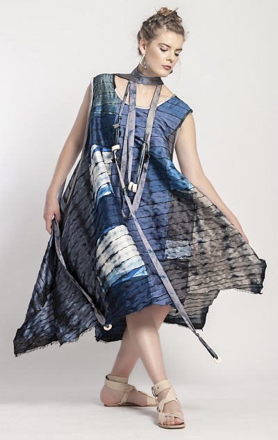Caption: Caption: Mary Jaeger, Pleated silk dress. ©2019 maryjaeger.com ...